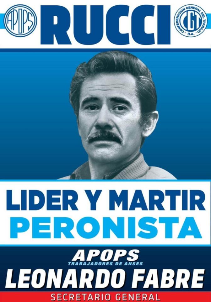 APOPS - 50 años del asesinato de José Ignacio Rucci